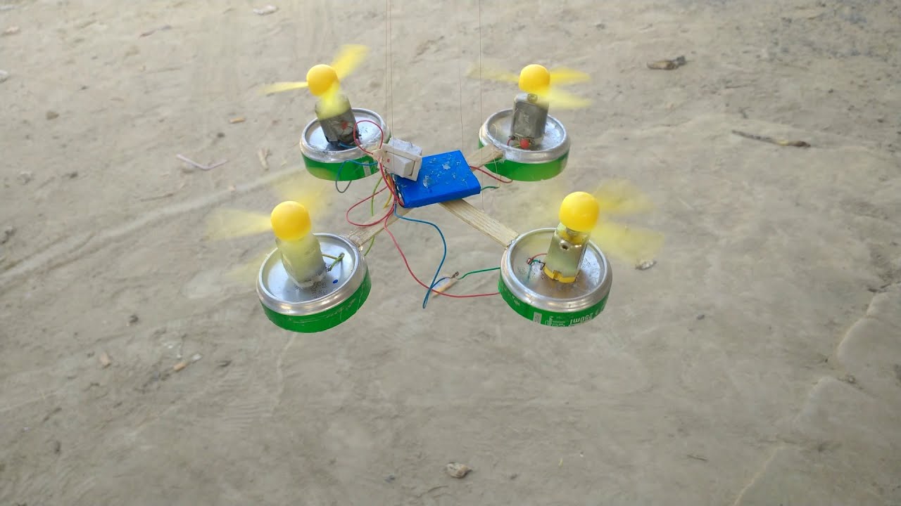 How To Make a Drone With 7up Cans Super Fly Powerfull Drone - YouTube