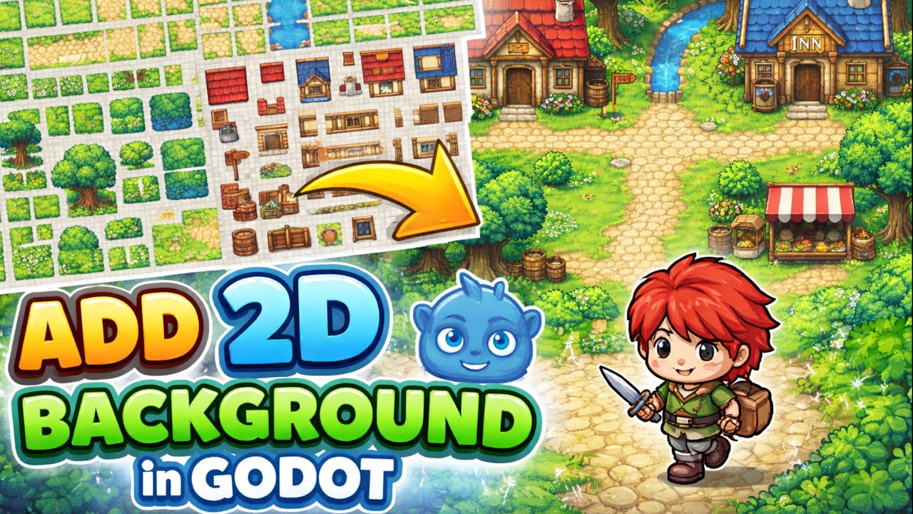 How to Add 2D Background in Godot | RPG Style Scene Tutorial - YouTube