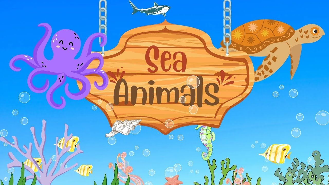 Sea Animals | Vocabulary for kids plural and singular - YouTube