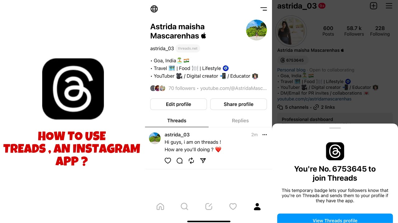 How to use treads an instagram app | How to link Instagram threads to ...
