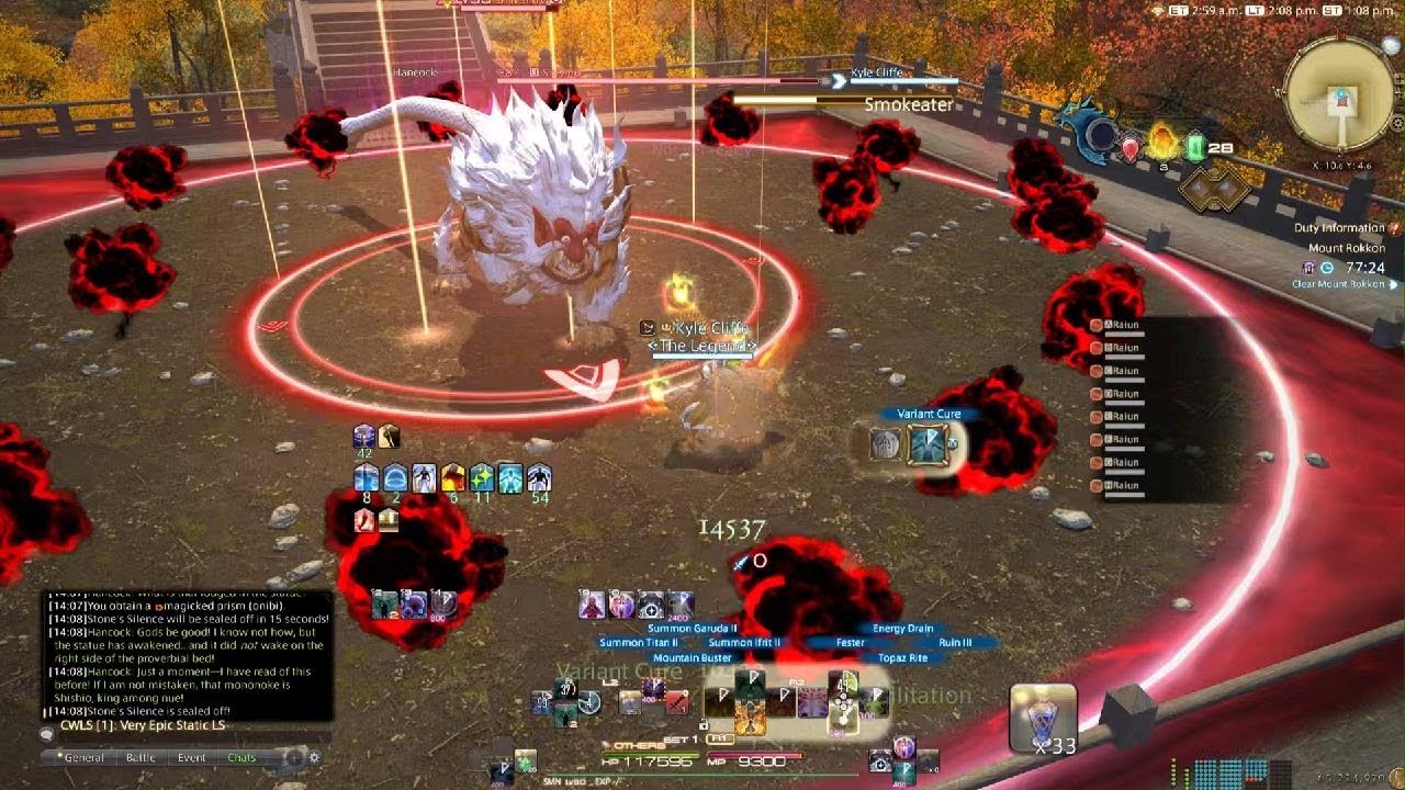 FF14 - Mount Rokkon - Shishio Boss Fight - YouTube