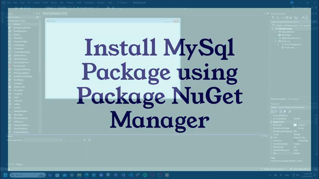 Quick Tutorial - How to setup Windows Forms(MVS) with MySql(XAMPP) using VB.net - YouTube
