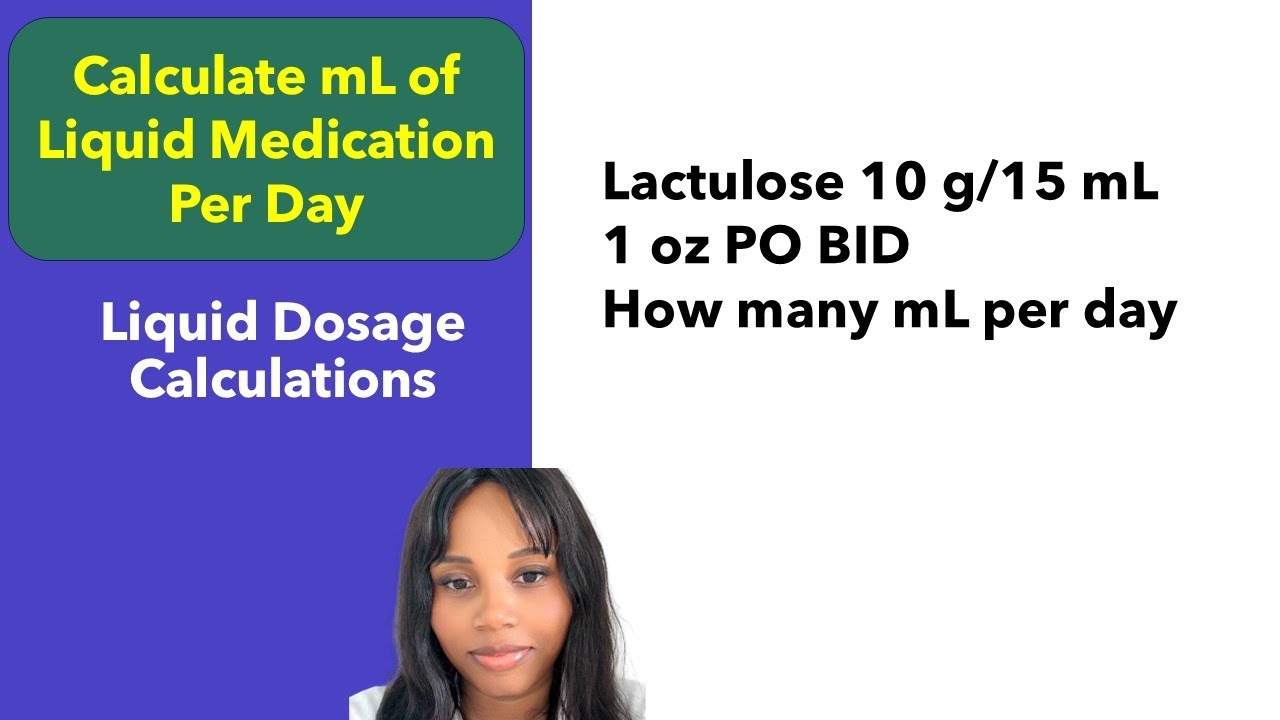 How To Calculate Liquid Medication to be Taken per Day (mL) | Pharmacy ...