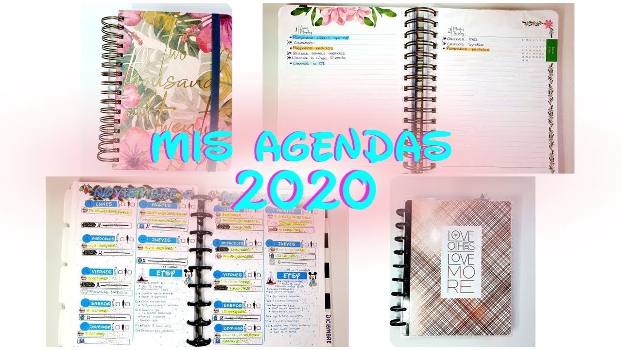 Te enseño mis agendas de 2020 completas | Tour por todo mi año | Mis ...