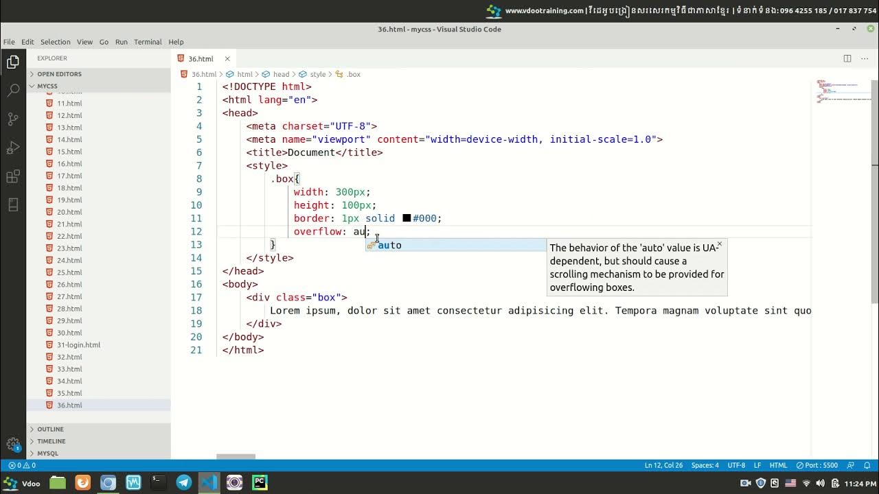 How to use overflow in css - YouTube