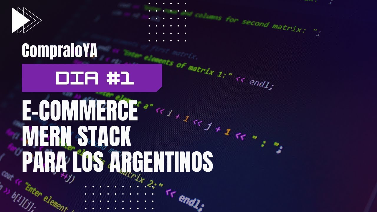 DIA #1 DEL PROYECTO CompraYA | E-commerce con MERN STACK - YouTube
