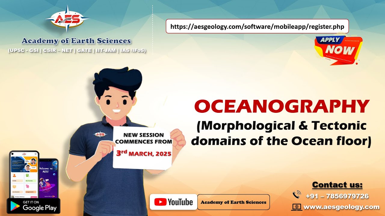 MORPHOLOGICAL & TECTONIC DOMAINS OF THE OCEAN FLOOR | CSIR - NET - YouTube