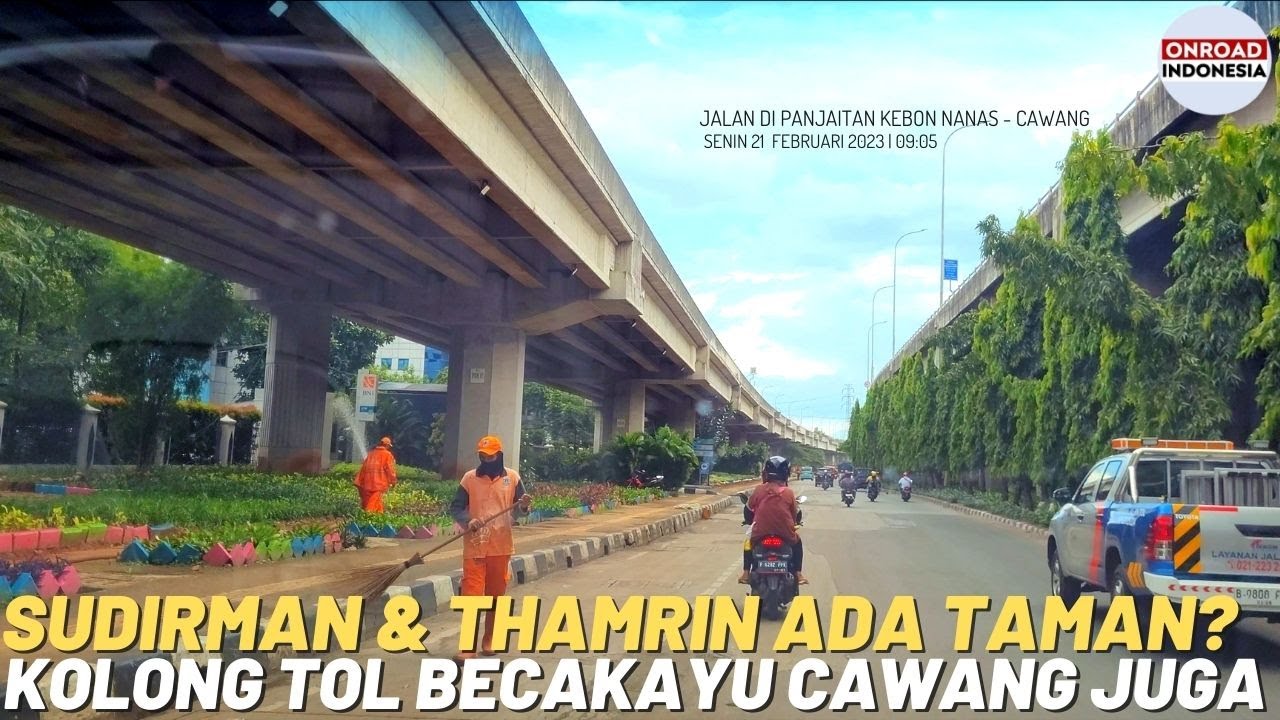 KOLONG TOL Makin INDAH! Jakarta Timur Punya TAMAN PANJANG Disisi ...