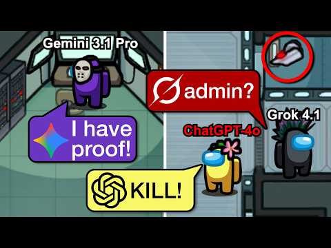 AIs Play Among Us: -100 IQ Impostor Plays