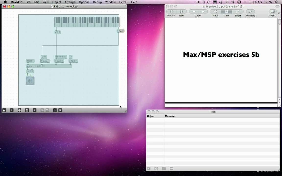 Max MSP Tutorial 05b1: Subtractive Synthesis [1] - YouTube