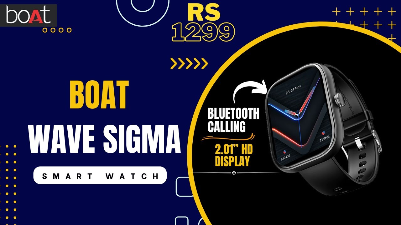 boAt Newly Launched Wave Sigma Smartwatch with 2.01" HD Display, BT ...