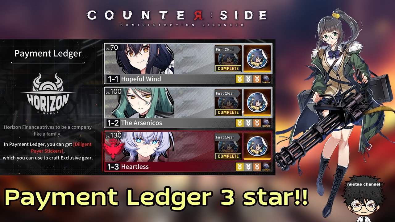 Counter Side : Payment Ledger 3 star!! - YouTube