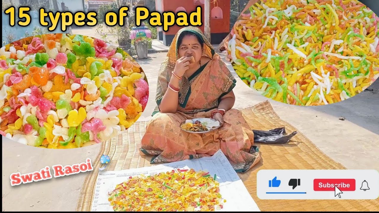 15 types of Papad very tasty nd yum 😋 | Crunchy n Colorful Swati Rasoi ...