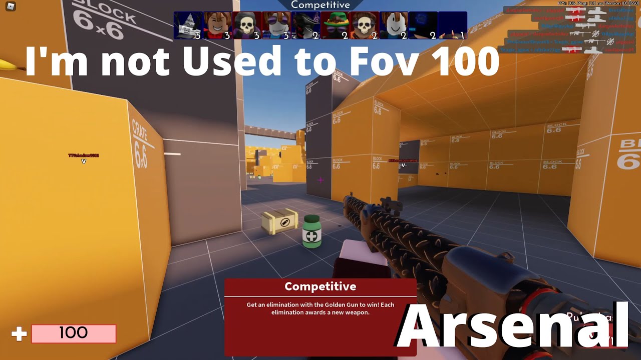 I'm Not used To fov 100 in Arsenal | Roblox Arsenal - YouTube