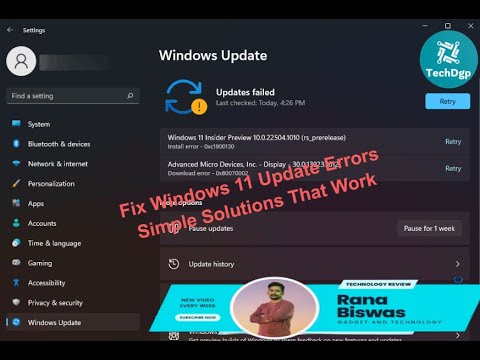 Windows 11 Update Error: How to Resolve It Fast! - YouTube