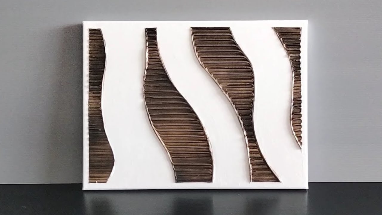 Textured art using wall putty. How to make texture art - YouTube