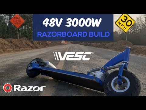 RAZORBOARD - Two Wheeled Electric Skateboard Build Overview & Ride ...