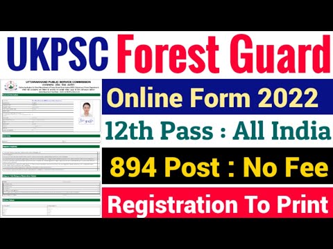 UKPSC Forest Guard Online Form 2022 Kaise Bhare | How To Fill ...