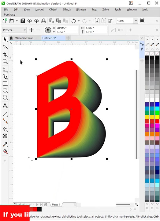 Create Stunning 3D Text Effect in CorelDRAW –Easy Tutorial! #designtips #3deffect # ...