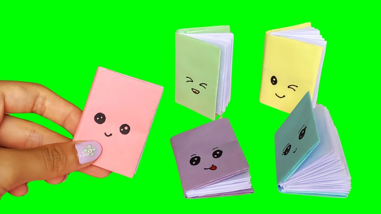 [🌈DIY PAPER🌈] Make your own mini notebook with just ONE sheet of paper ...