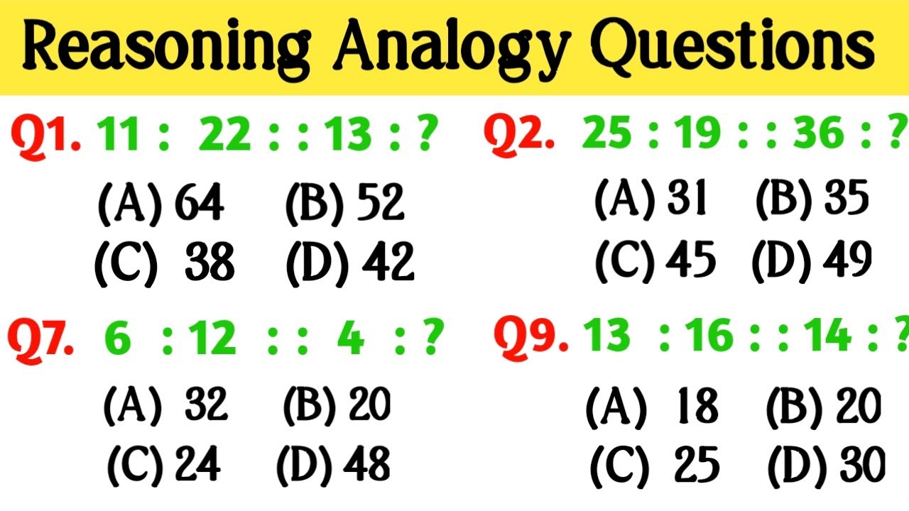 Reasoning Analogy || ResoningQuestions || Reasoning Practice Set gd ...