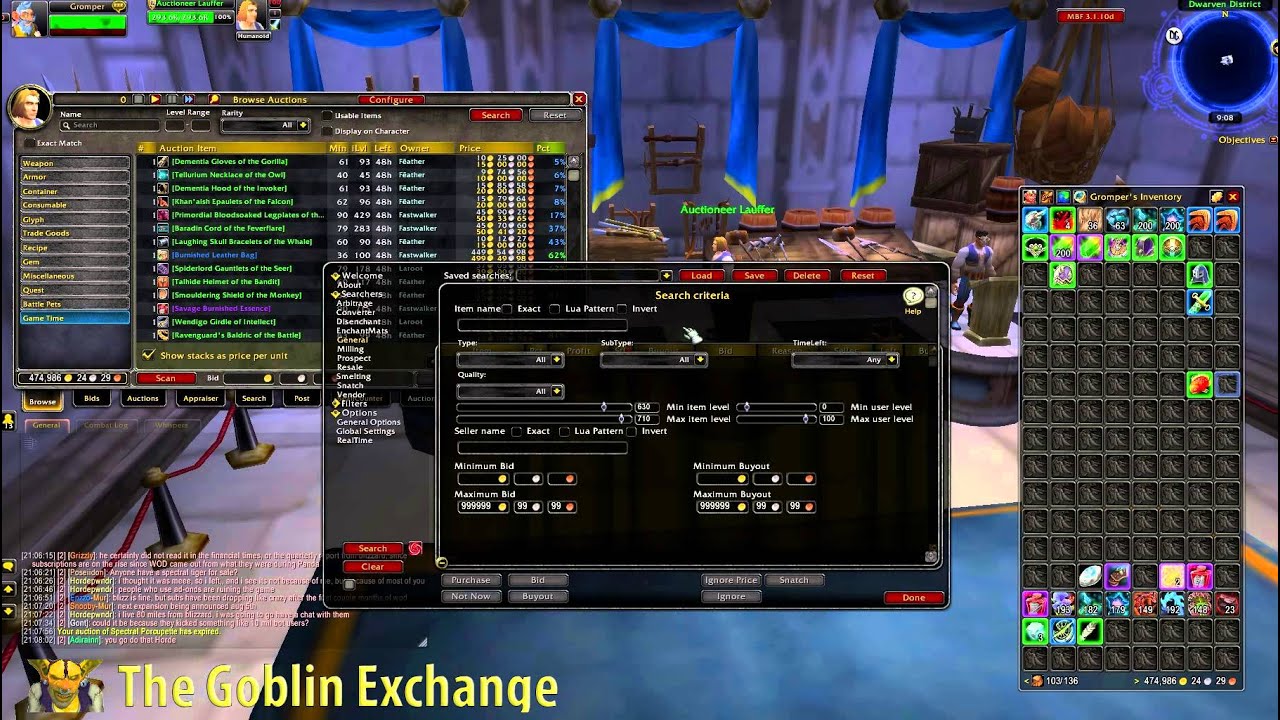 Sniping items with Auctioneer - YouTube