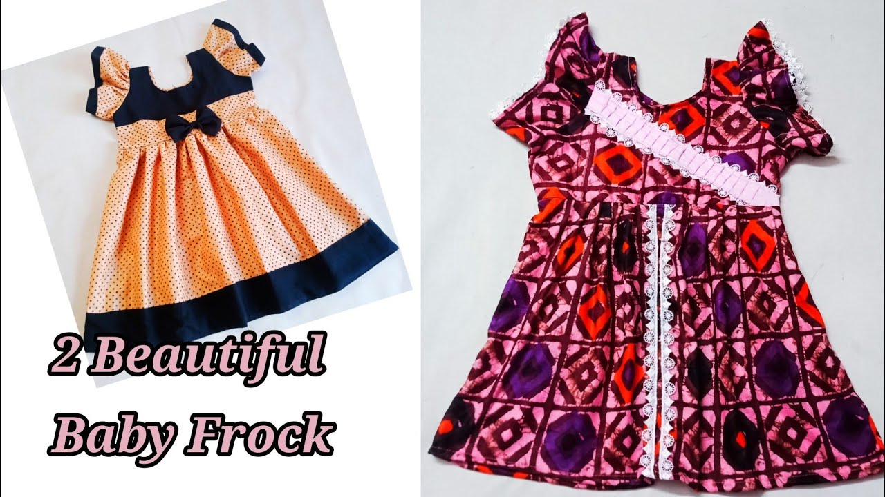 2 Designer Baby Frock cutting and Stitching Tutorial/৩ বছরের বাচ্চাদের ...
