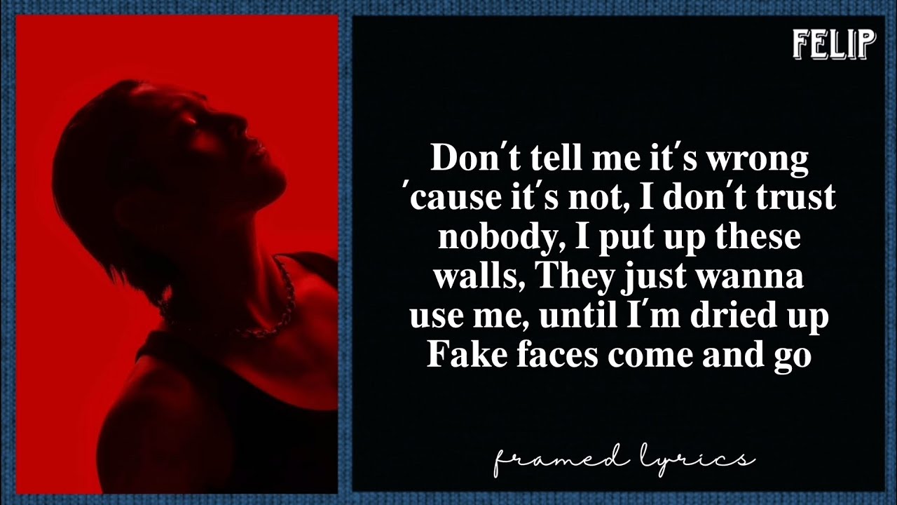 FELIP - Fake Faces Lyrics (Framed) - YouTube