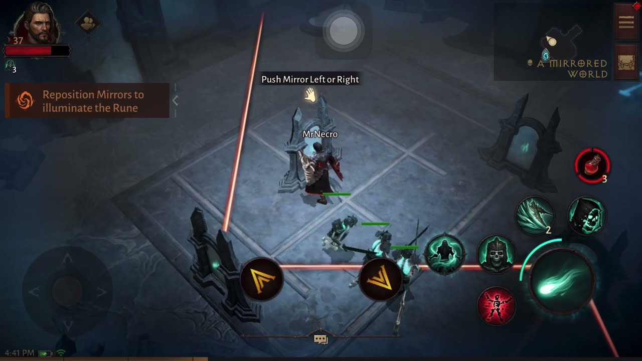 Diablo Immortal: Cursed Rune - Push Mirror Solution - YouTube