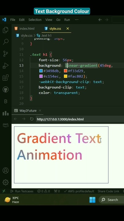 Text Background Colour Htmlcsswebsite Htmlcss Htmltutorial Csstutorial Jstutorial Jstricks