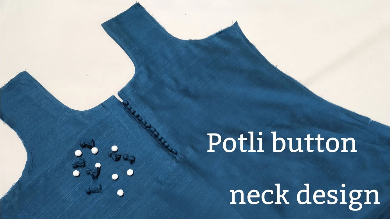 Potli button neck design | Part 1 | Malayalam | Sangeetha designs ...