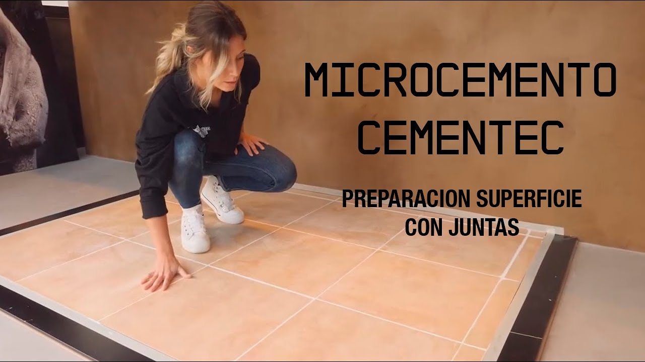 Como aplicar Microcemento CEMENTEC l Preparación Superficie con Juntas - YouTube