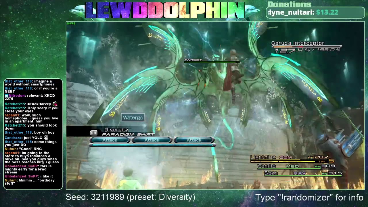 FF13 - Garuda Interceptor with 100 chain resistance - YouTube