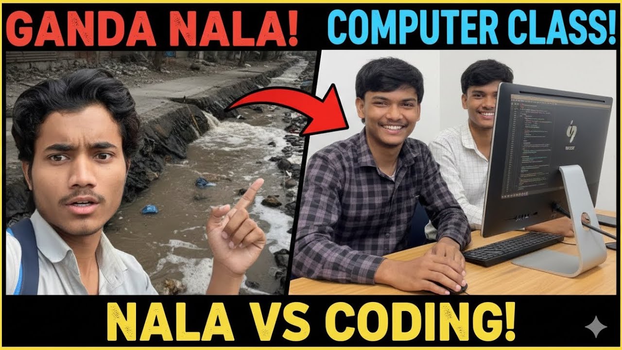 Ghar ke samne ganda Nala 🤢 aur Lucky ke sath Computer Class! 💻 - YouTube