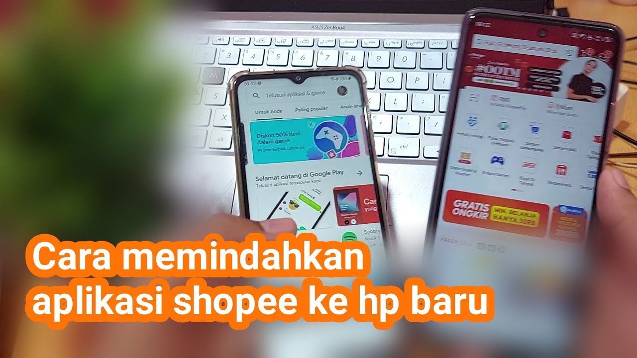 Cara memindahkan aplikasi shopee ke hp baru - YouTube