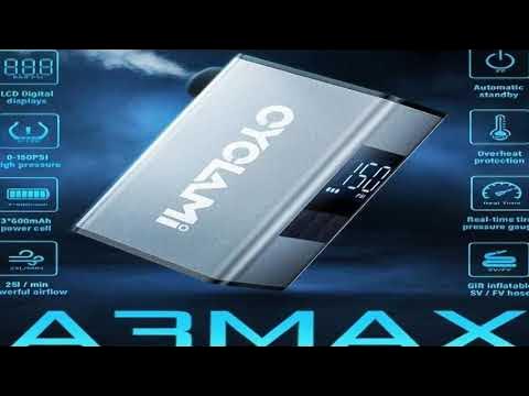 CYCLAMI A3 Max Portable Electric Bike Pump Rechargeable Digital PSI Pressure Tire Inflator - YouTube