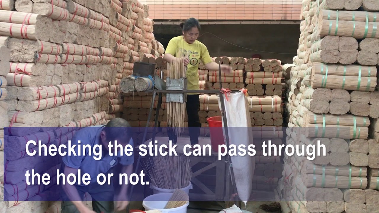 STICK SELECTING MACHINE, BAMBOO STICK SORTING MACHINE - YouTube