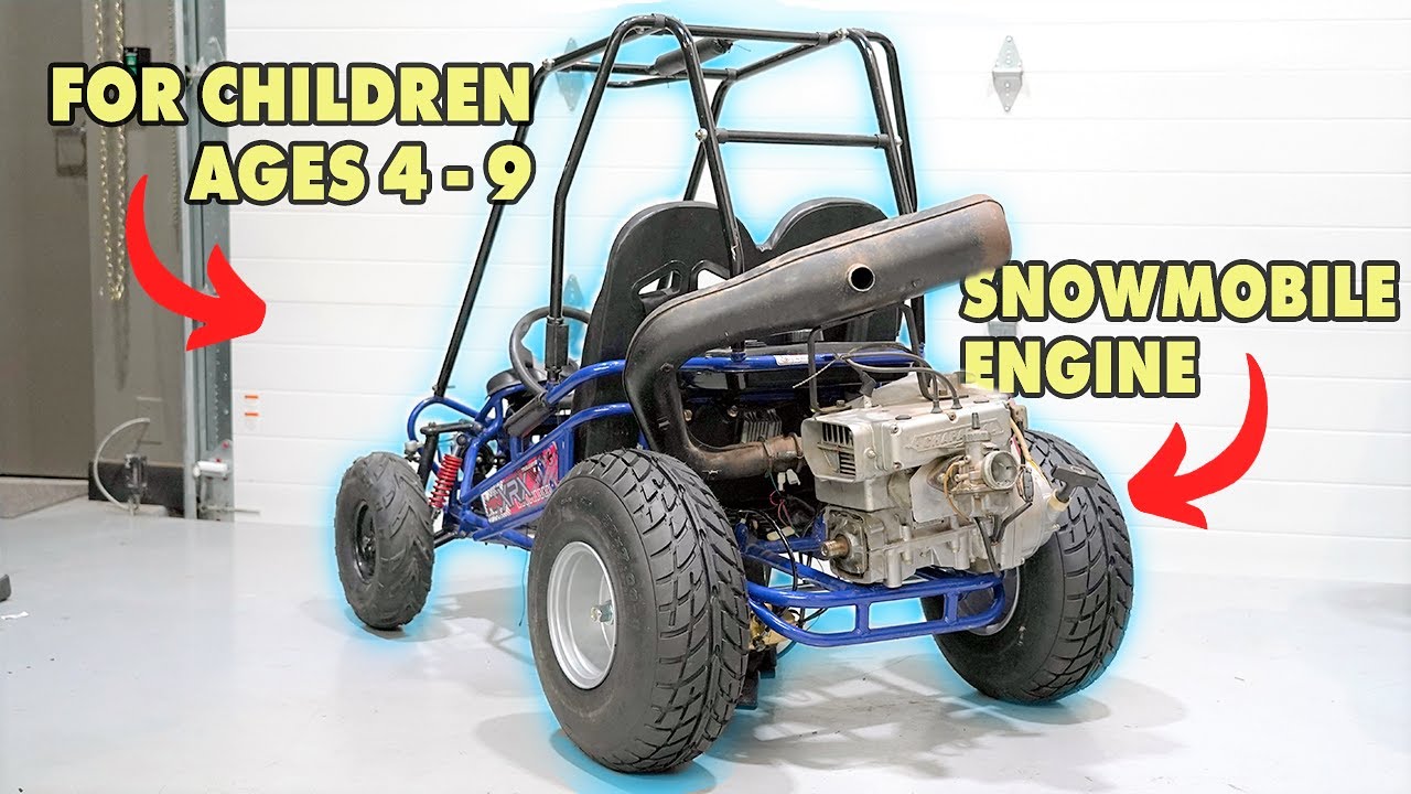 Swapping a Snowmobile Engine into a Kid’s Go Kart for Big Wheelies ...
