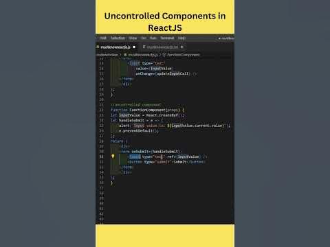 Must Know #react Uncontrolled Components #shorts #hindi - YouTube