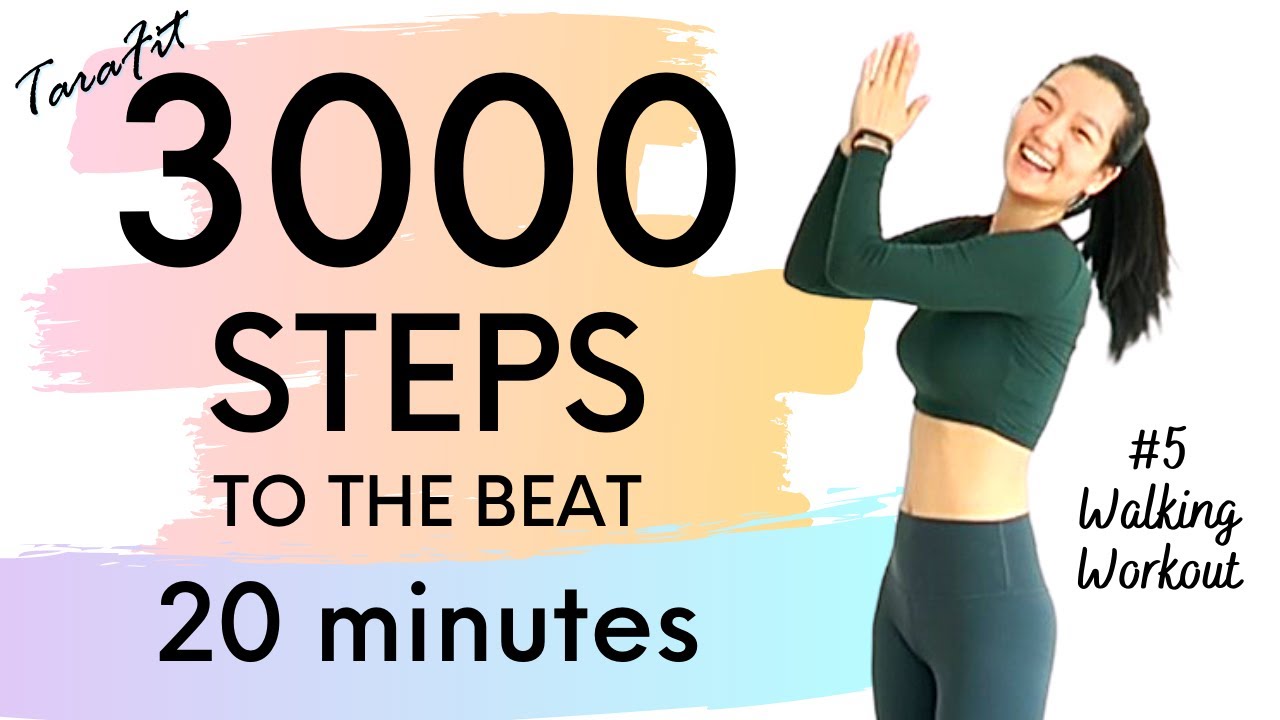 3000 STEPS to the Beat // 20 min of fast, upbeat, at-home WALKING ...