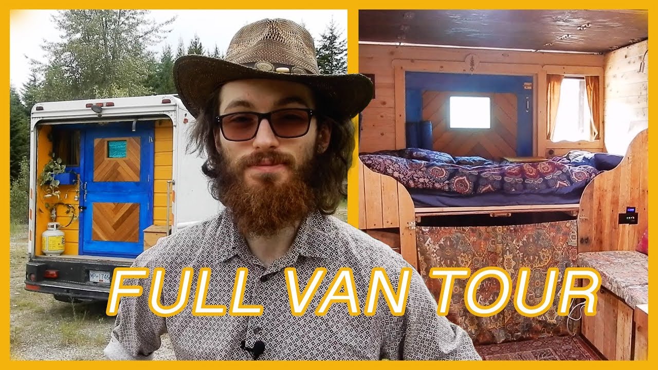 Student Converts Step Van Into DIY Tiny Home ~ Full Tour - YouTube