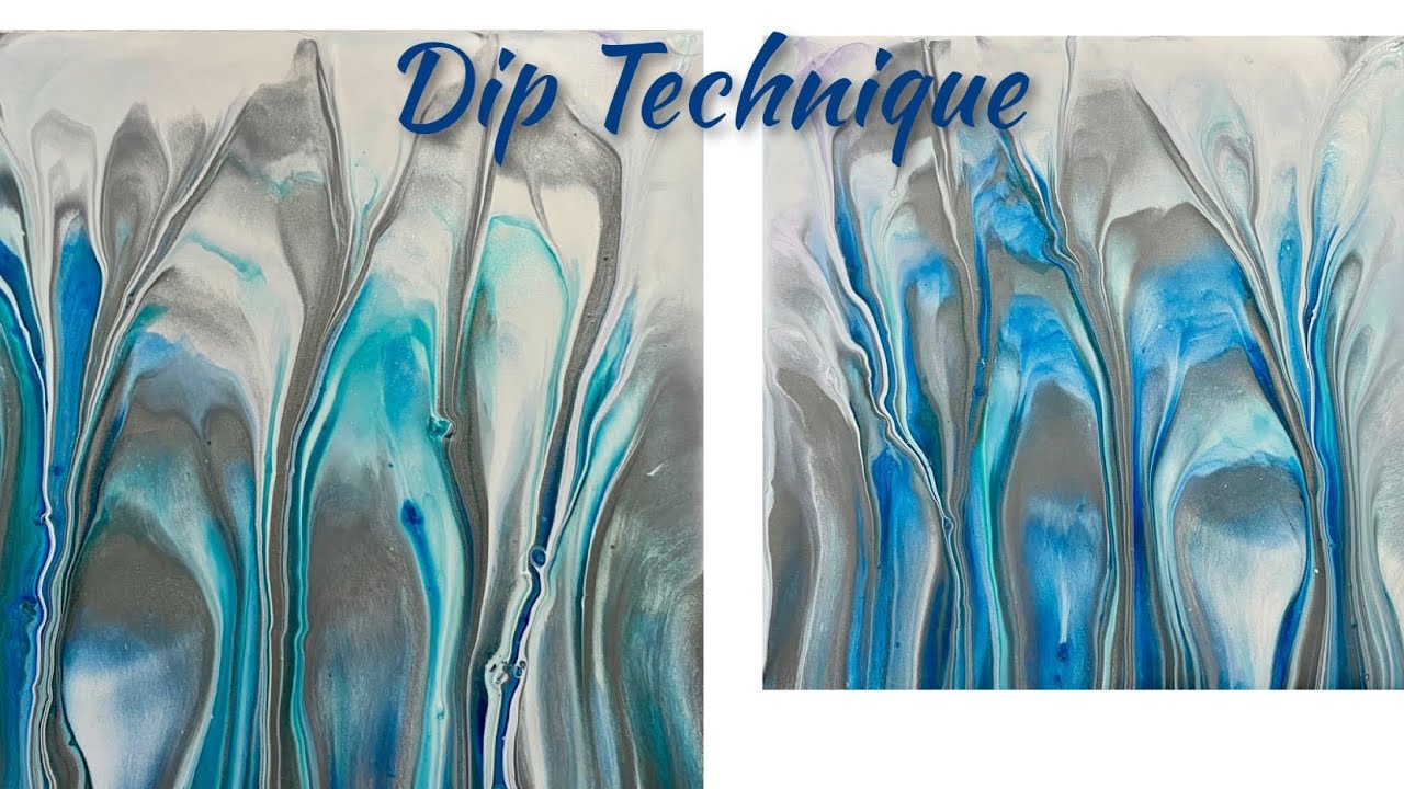 (1459) ) Easy Double Dip Technique, Acrylic Paint Pouring - YouTube