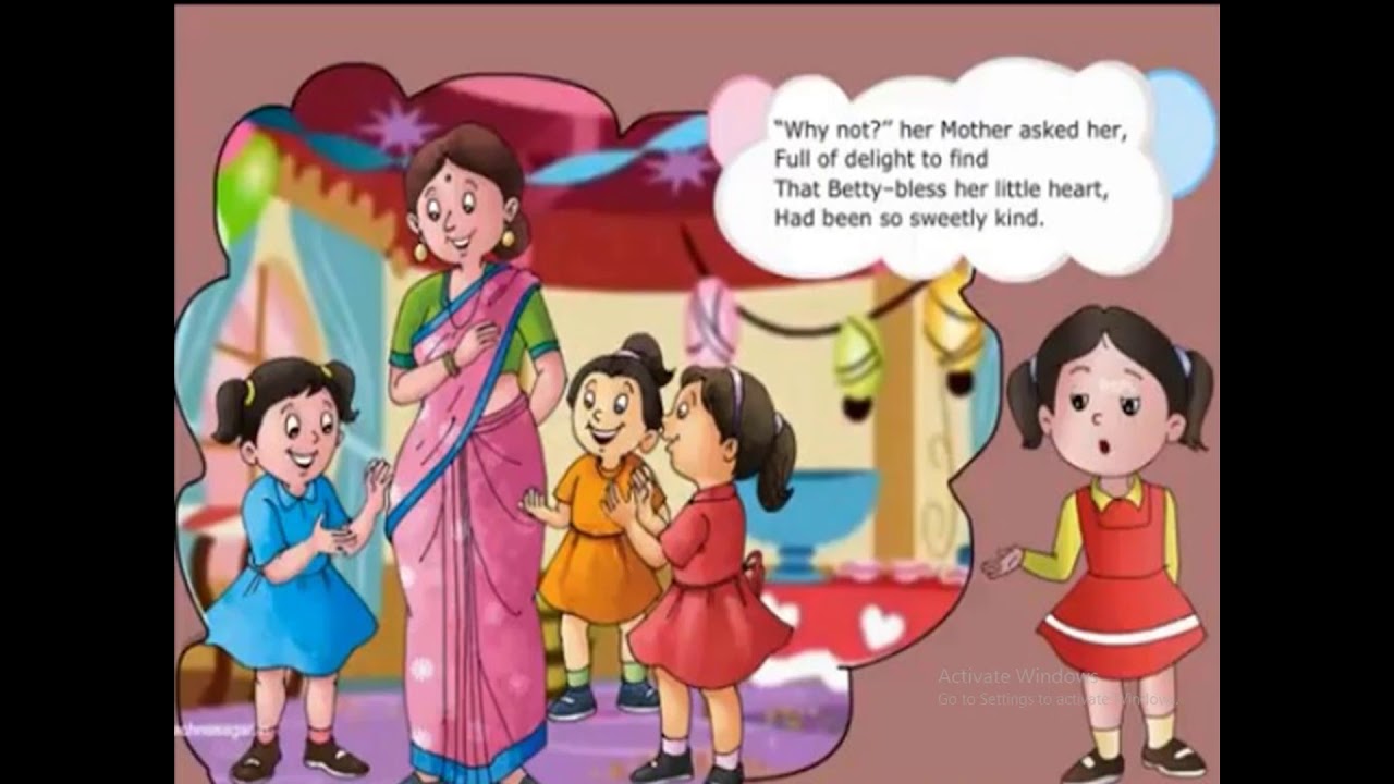 CLASS 4 ENGLISH POEM BETTY AT THE PARTY - YouTube