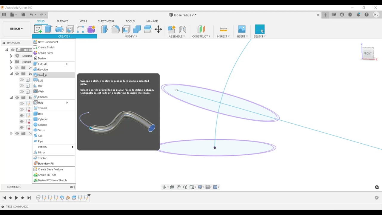 using the LOFT COMMAND within FUSION360 - YouTube