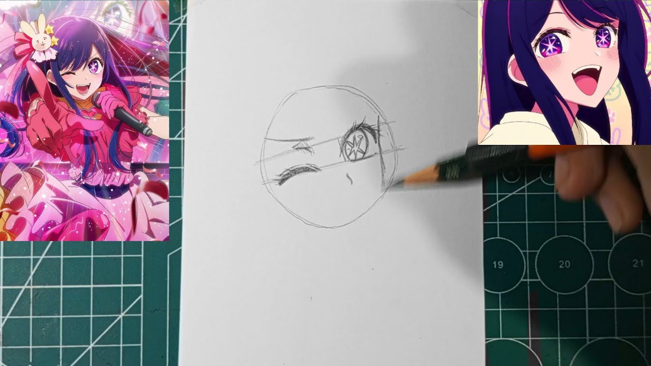 Anime OSHI NO KO - AI Hoshino Drawing Tutorial - YouTube