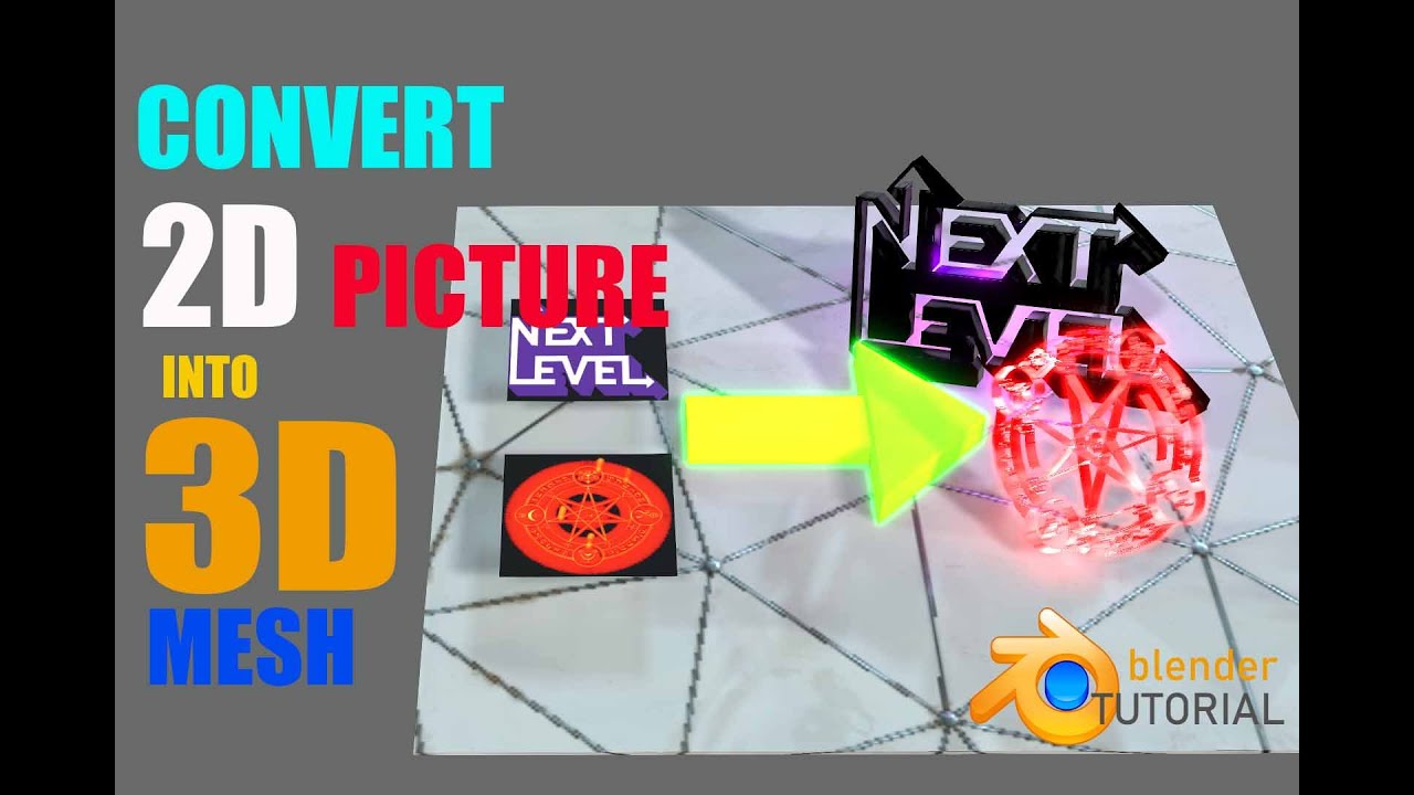 BLENDER TUTORIAL CONVERT 2D PICTURE TO 3D MESH YouTube blender-tutorial-convert-2d-picture-to-3d-mesh-youtube