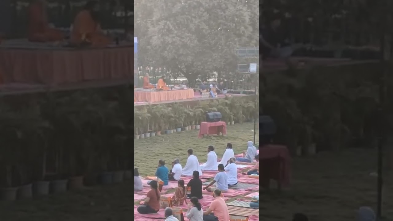 Yoga at Patanjali Yog Gram Haridwar - YouTube