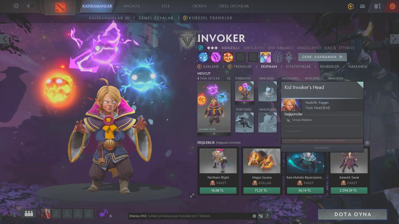 INVOKER PERSONA - SKILLS - ITEMS - VOICES - YouTube