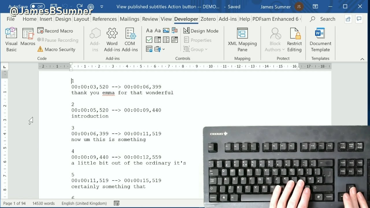 QuickCaptionEdit A Word Macro To Speed Up Editing Of Autogenerated QuickCaptionEdit A Word Macro To Speed Up Editing Of Autogenerated