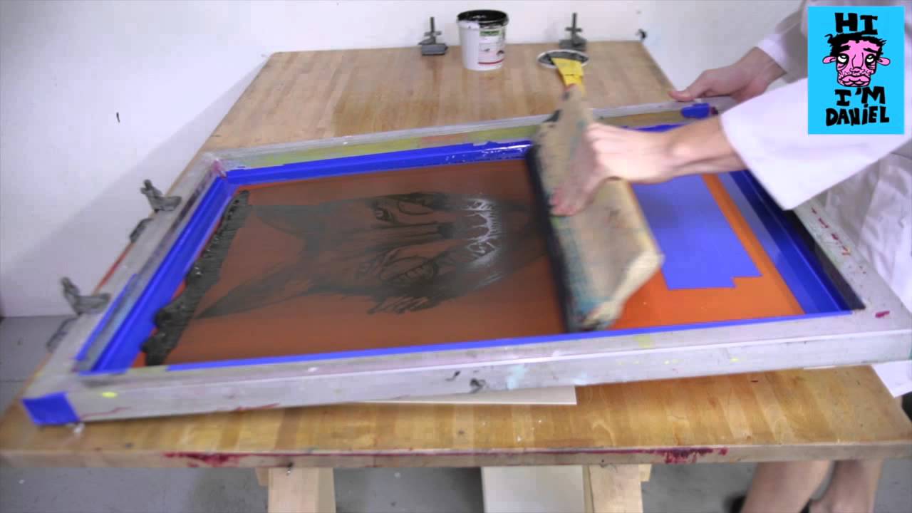 2 Color Screen Print - how to do it with one screen - Hi, I'm Daniel TV ...